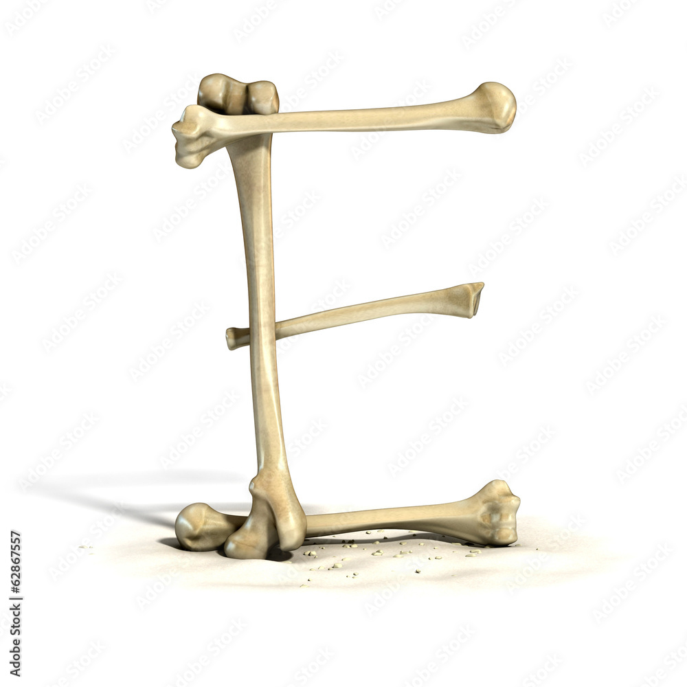 bones font letter E Stock Illustration | Adobe Stock