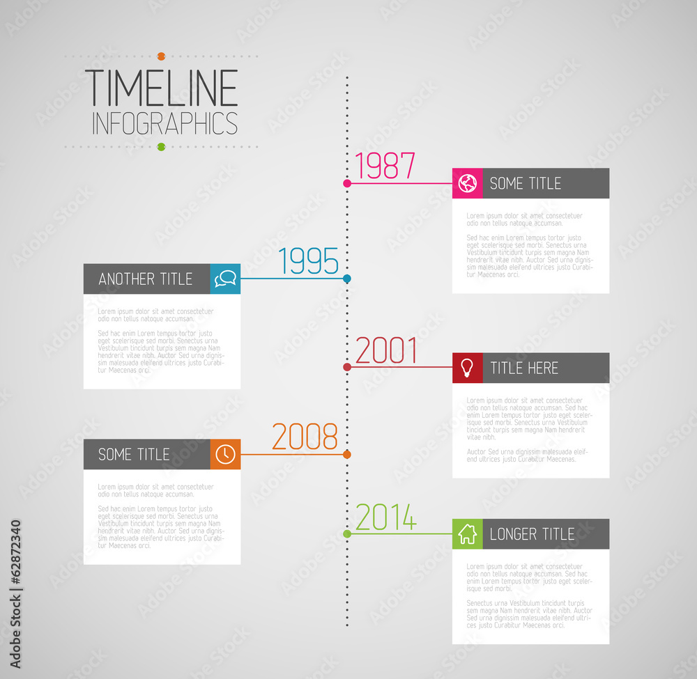 Infographic timeline report template Stock Vector | Adobe Stock