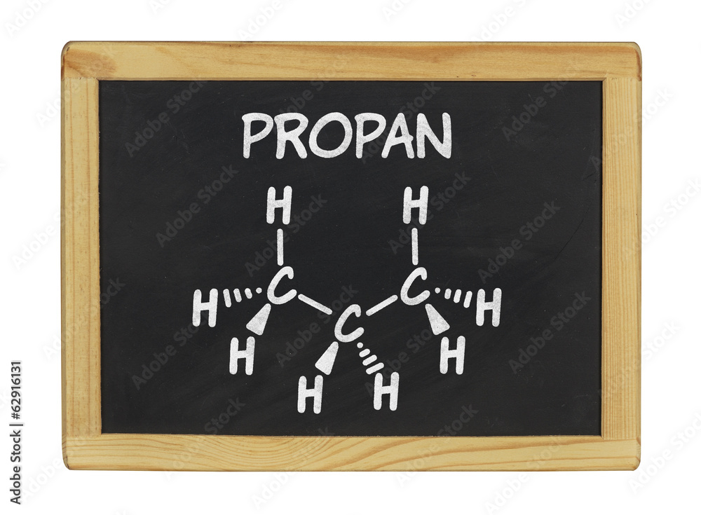 chemische Strukturformel von Propan auf einer Schiefertafel Stock Photo ...