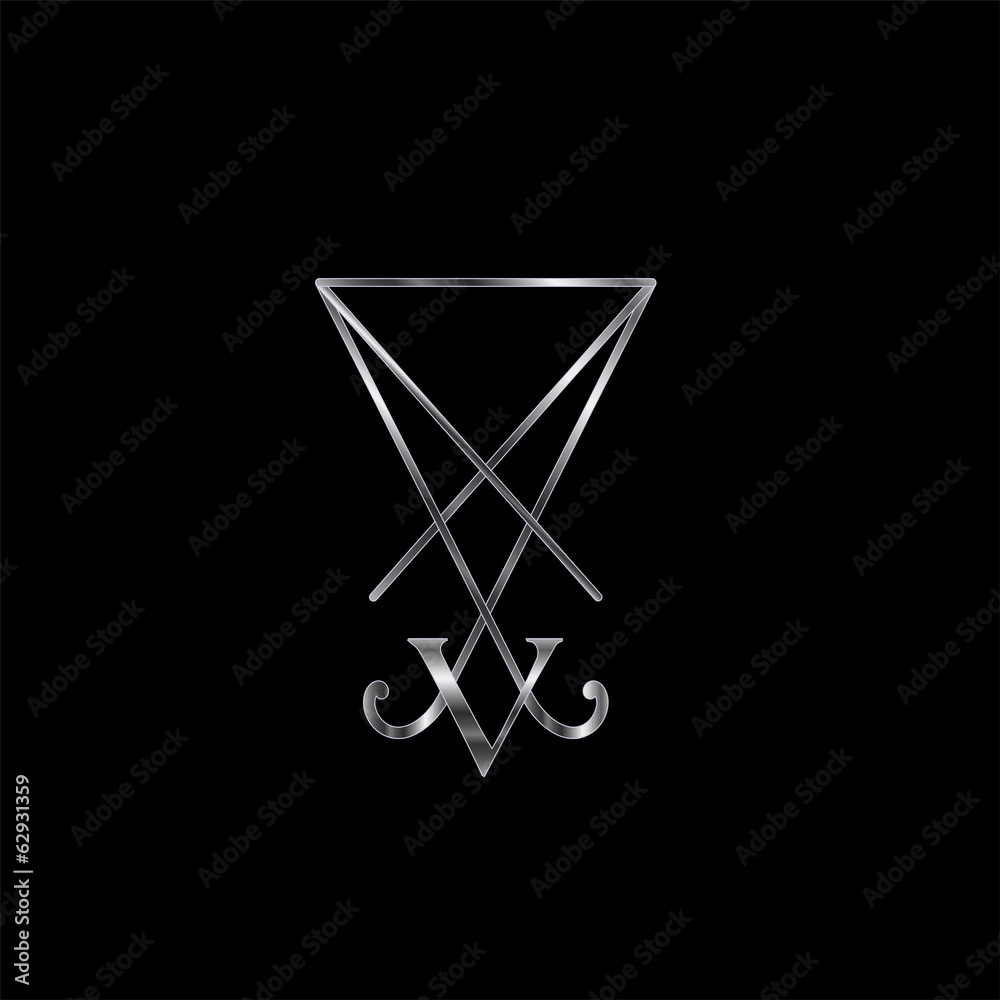 Sigil Of Lucifer in Silver- symbol for satan worshippers Stock Vector ...