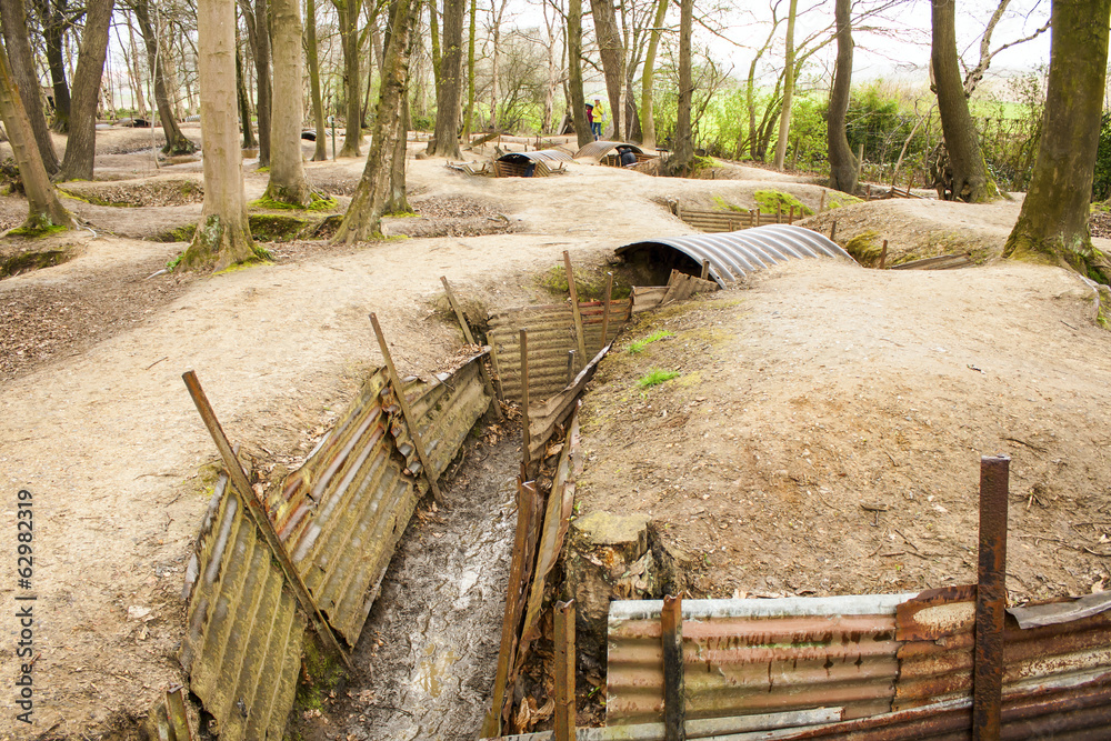 Trenches in Flanders Fields Ypres great world war one Hill 62 Stock ...
