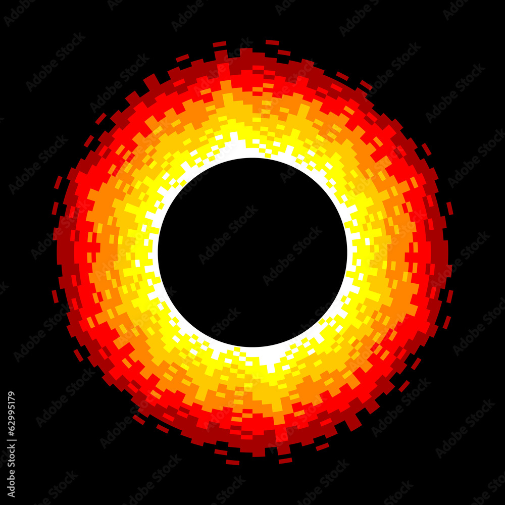 8-Bit Pixel-art Solar Eclipse Stock Vector | Adobe Stock