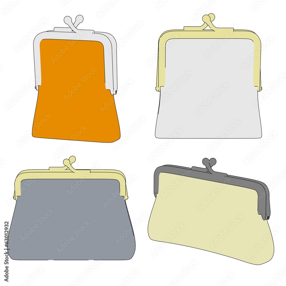 cartoon illustration of purses Stock Illustration | Adobe Stock