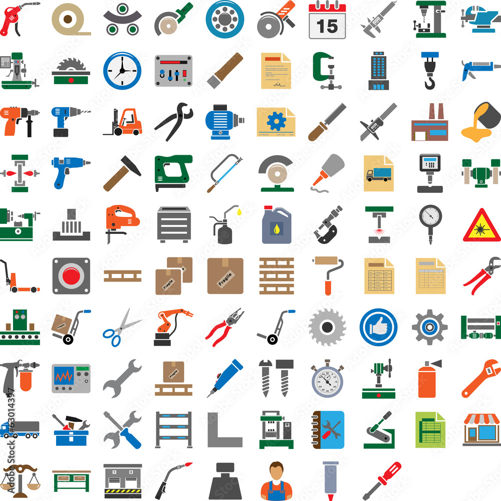 Symbole Produktion Stock Vector | Adobe Stock