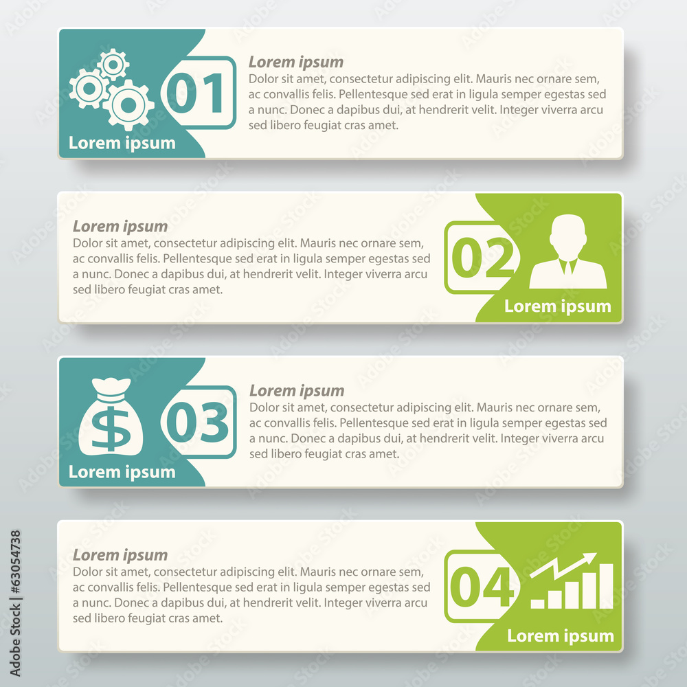 Infographic four label template design Stock Vector | Adobe Stock
