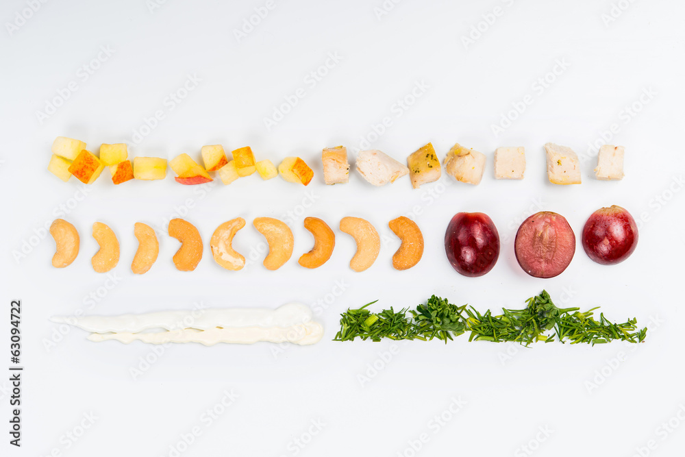 Lines of different food Stock Photo | Adobe Stock