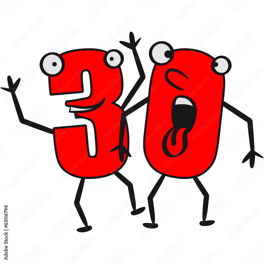 30 Figur Mann Lustig Comic Cartoon Stock-Illustration | Adobe Stock