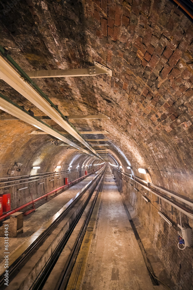 Tunel subway between Karakoy and Tunel Square, the second oldest ...