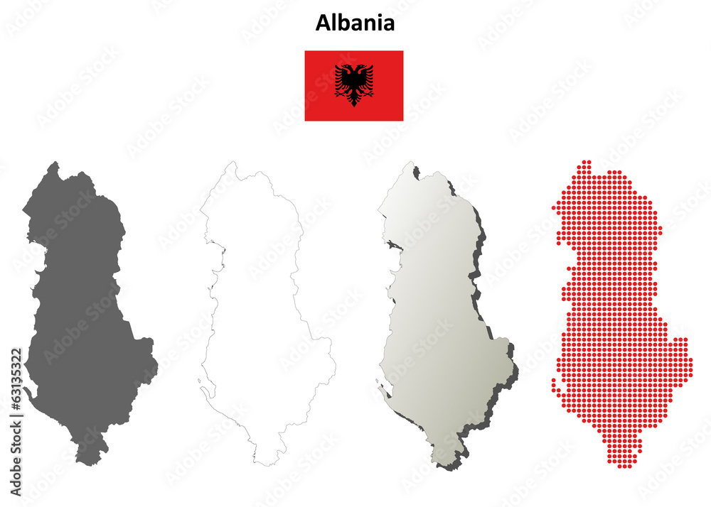 Blank Albania Map