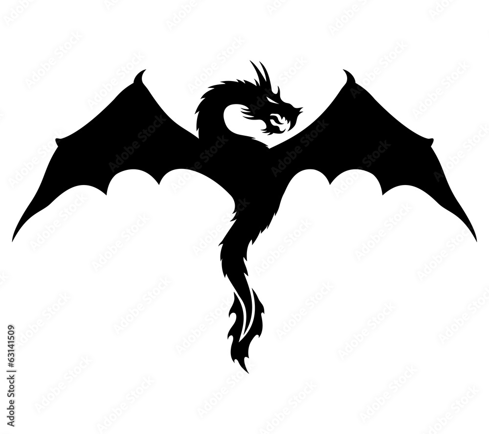Dragon sign. vector de Stock | Adobe Stock