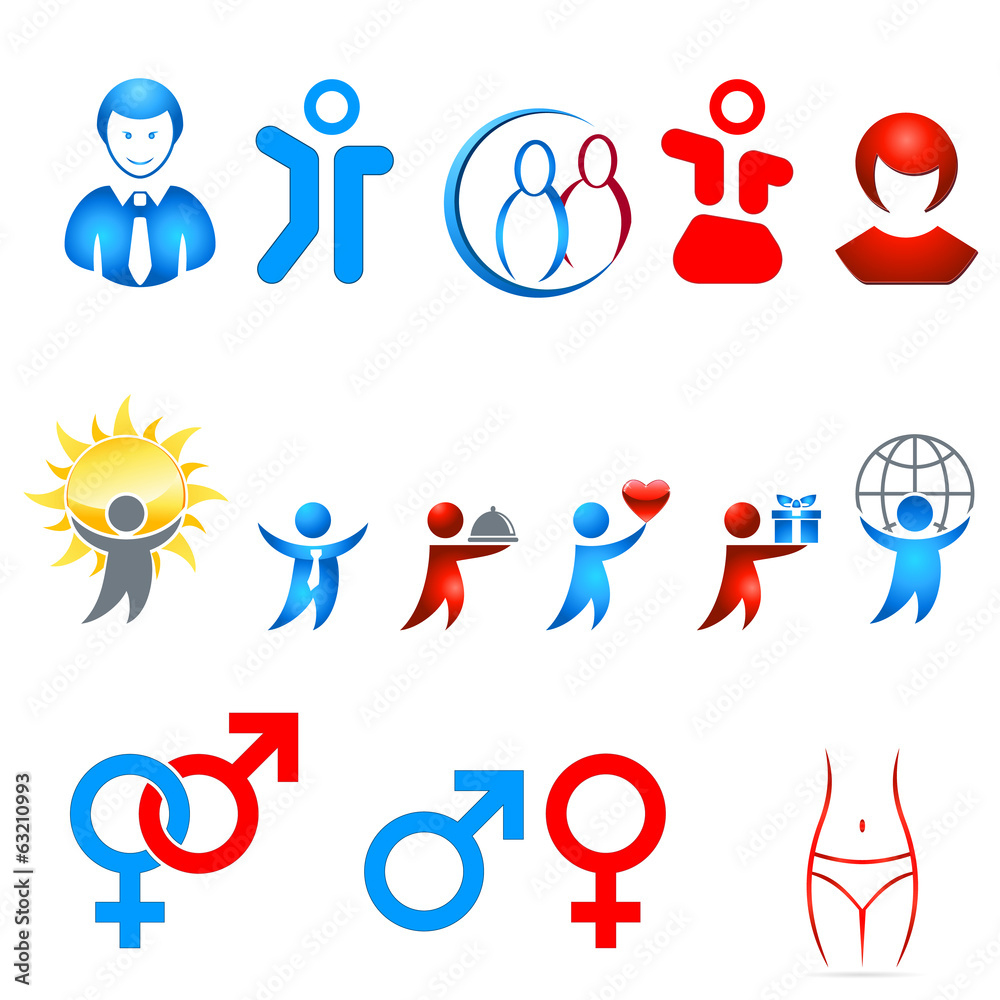 Menschen Symbole Stock Vector | Adobe Stock