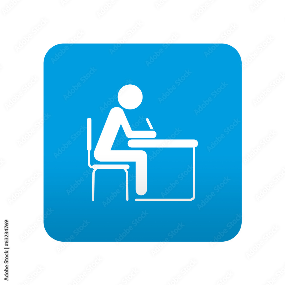 Etiqueta tipo app azul simbolo estudiante Stock Illustration | Adobe Stock