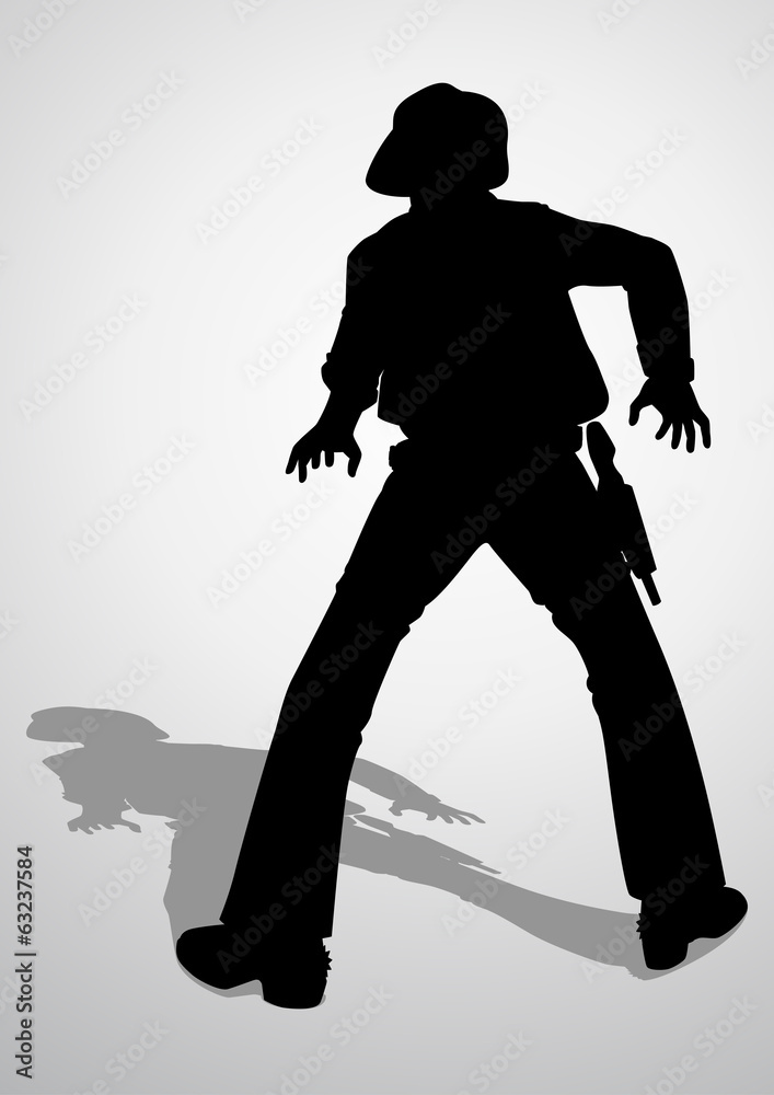 Cowboy Gun Silhouette