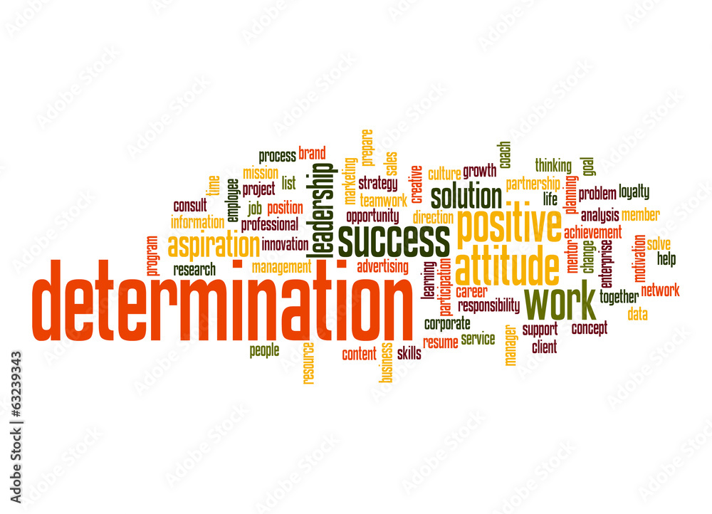 Determination word cloud Stock Illustration | Adobe Stock