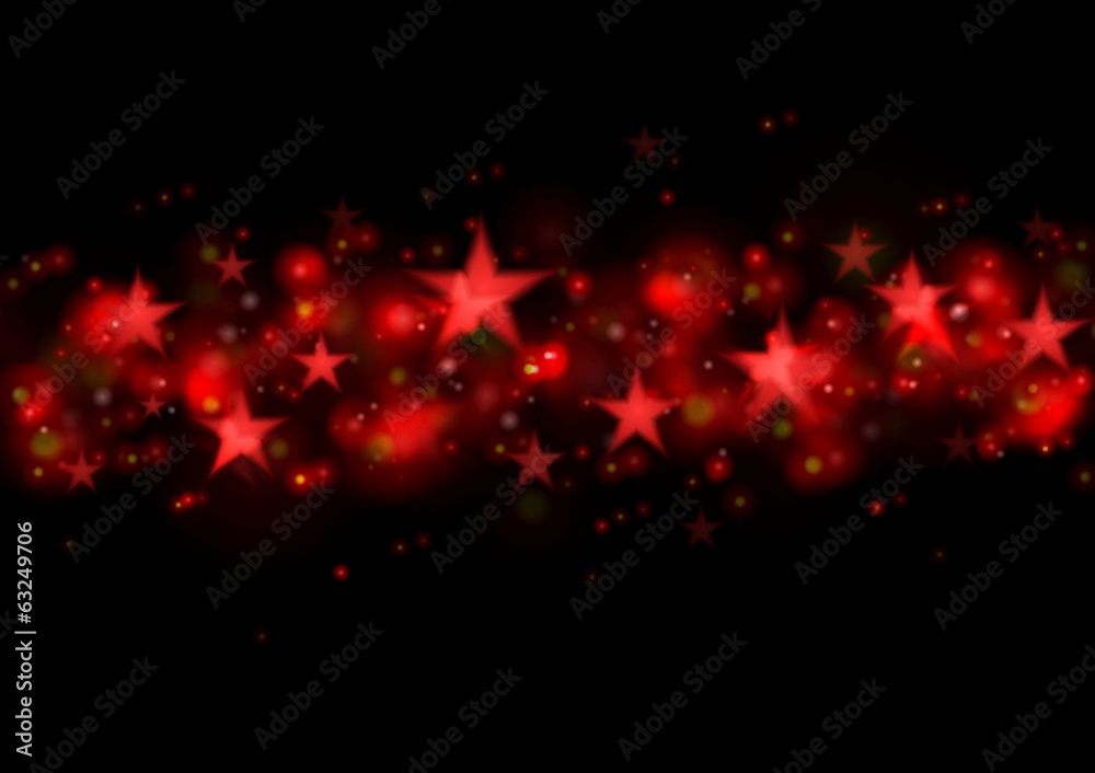 Glowing red stars dark illustration Stock Vector | Adobe Stock