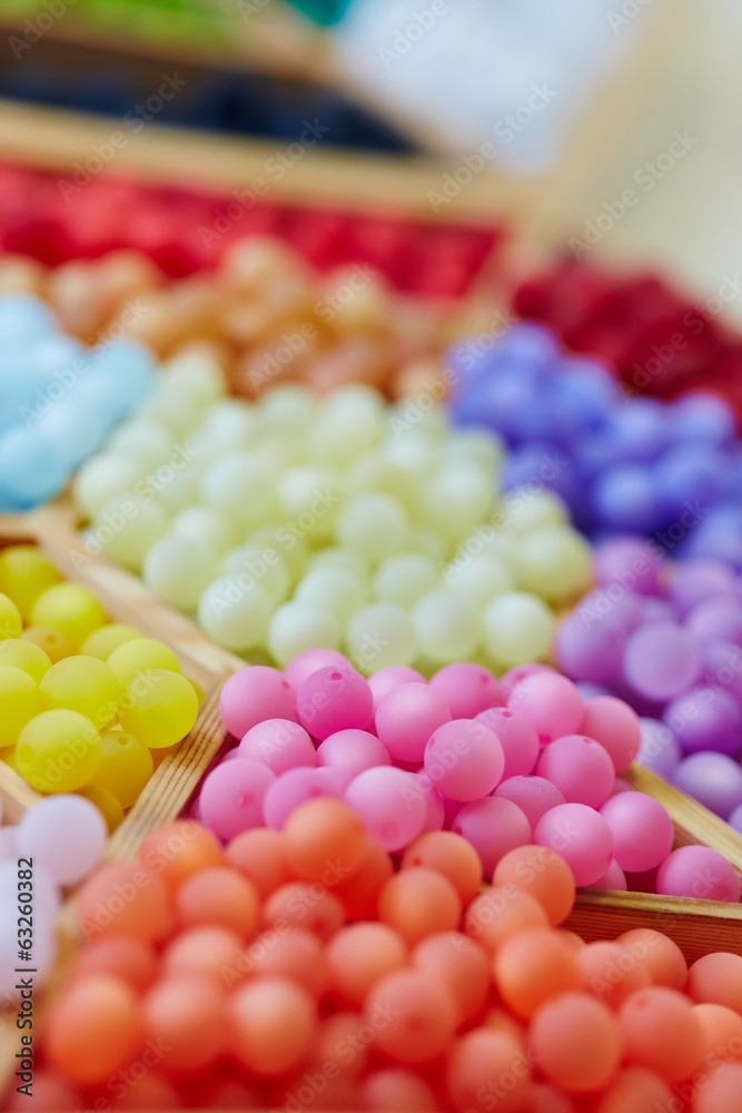 Colorful pearls in a jewelry store Stock Photo | Adobe Stock