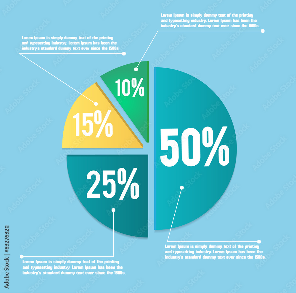 Business pie chart Stock Vector | Adobe Stock