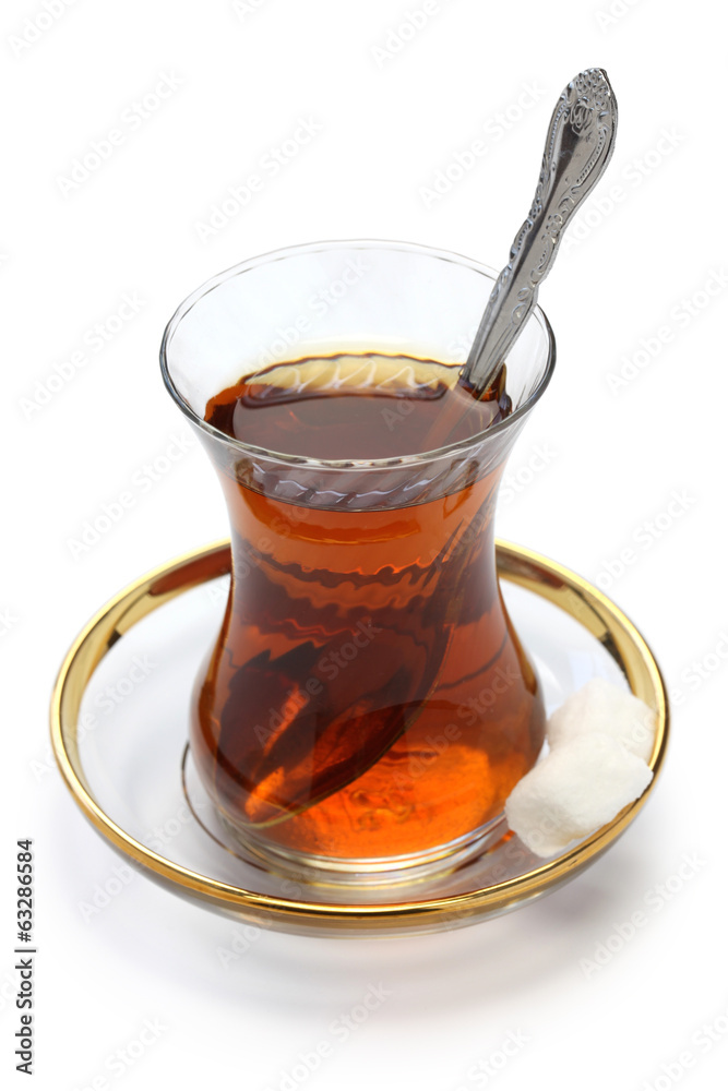 Turkish tea isolated on white background Stock Photo | Adobe Stock