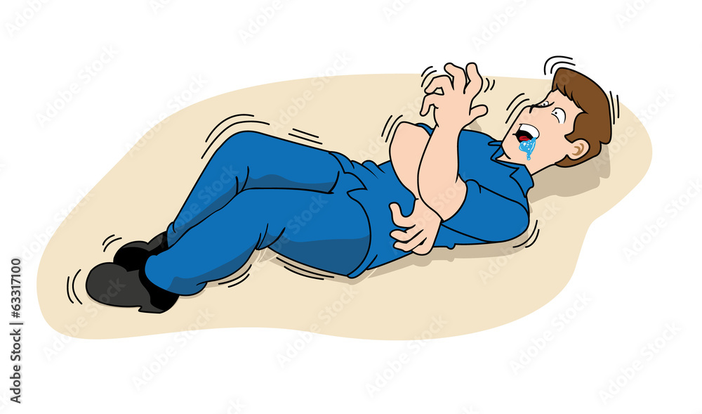 Seizure with convulsing Stock-Vektorgrafik | Adobe Stock