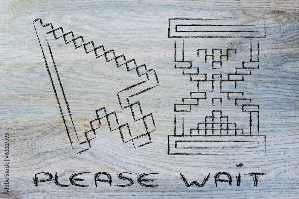 old school design of pixelated cursor Stock Illustration | Adobe Stock