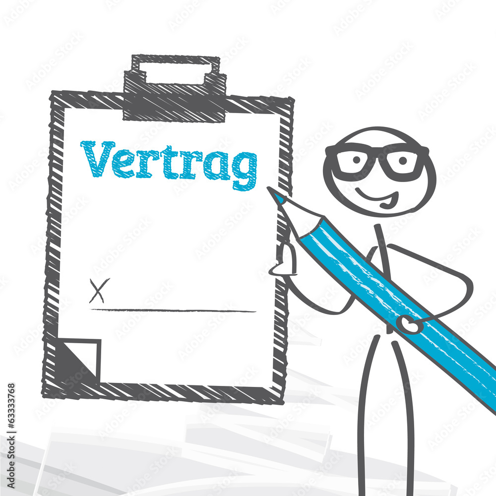 Vertragsunterzeichnung, Vertragsabschluss Stock-Vektorgrafik | Adobe Stock