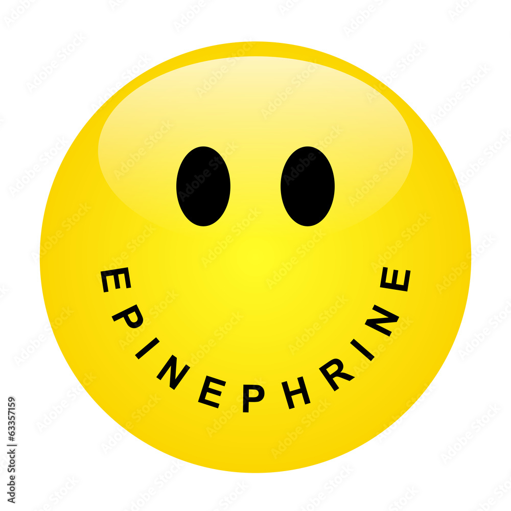 Smiley with lettering EPINEPHRINE as mouth - vector Stock Vector ...