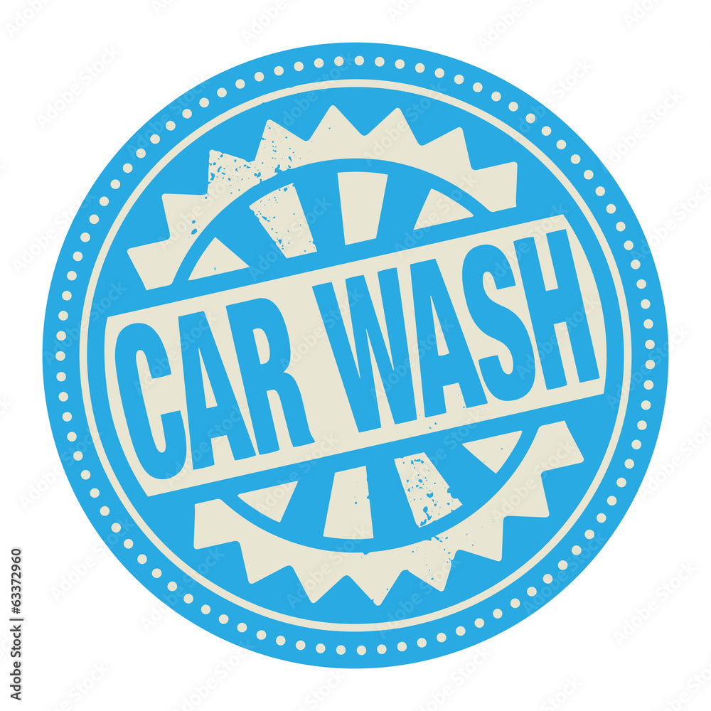 Abstract stamp or label with the text Car Wash written inside Stock ...
