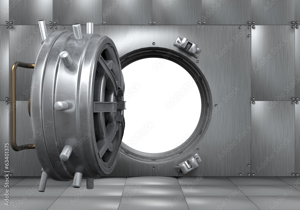 Open Bank Vault Door Stock Illustration | Adobe Stock