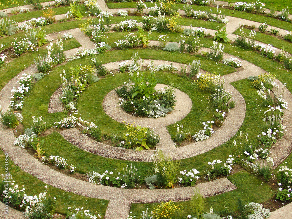 labyrinthe fleur Stock Photo | Adobe Stock