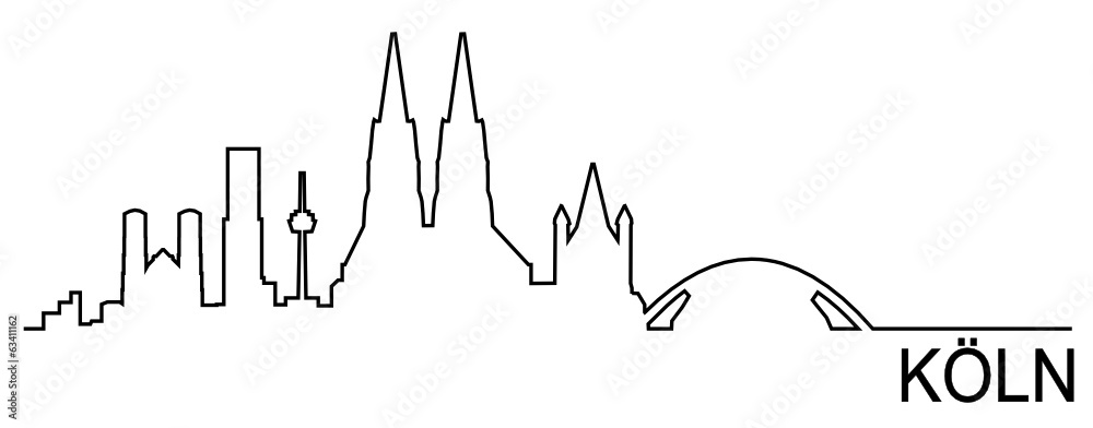 Skyline Köln Stock-Vektorgrafik | Adobe Stock