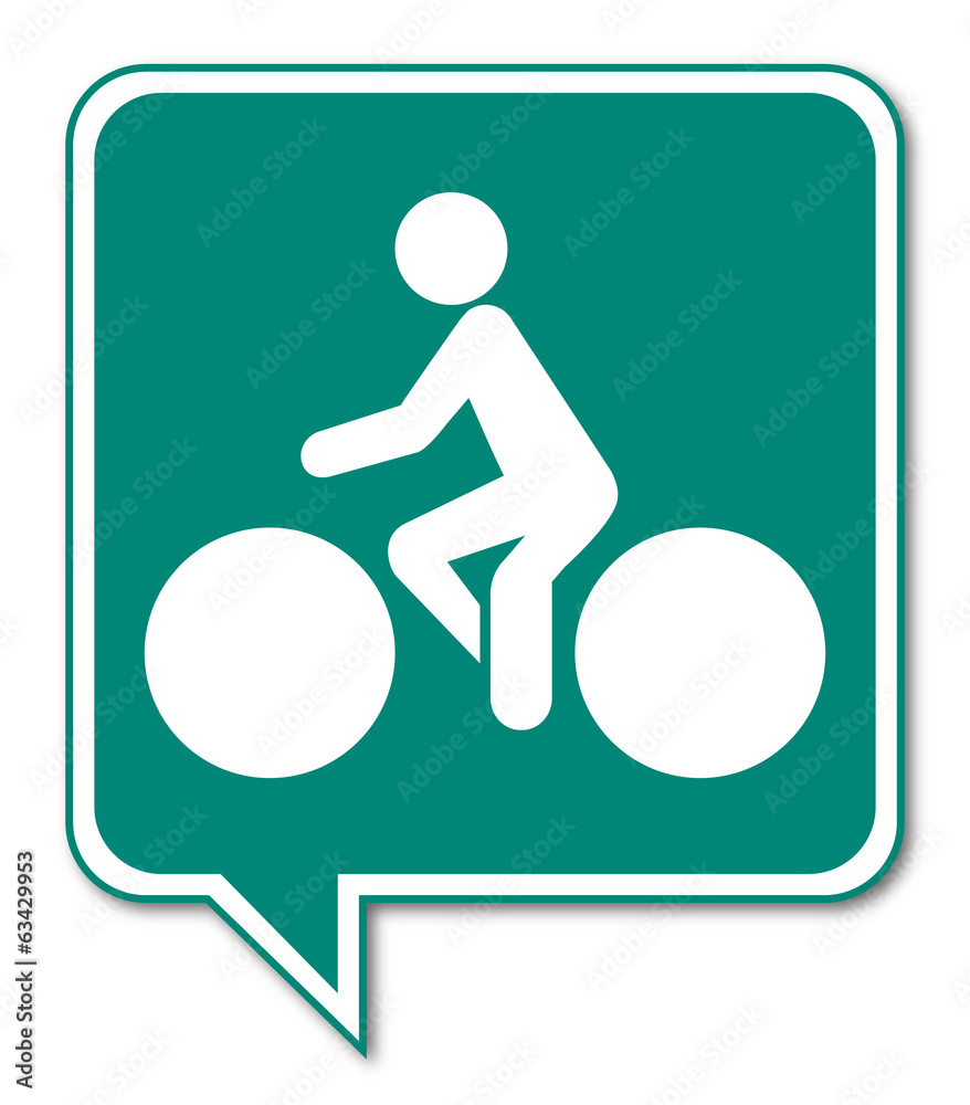 Logo piste cyclable. Stock Vector | Adobe Stock