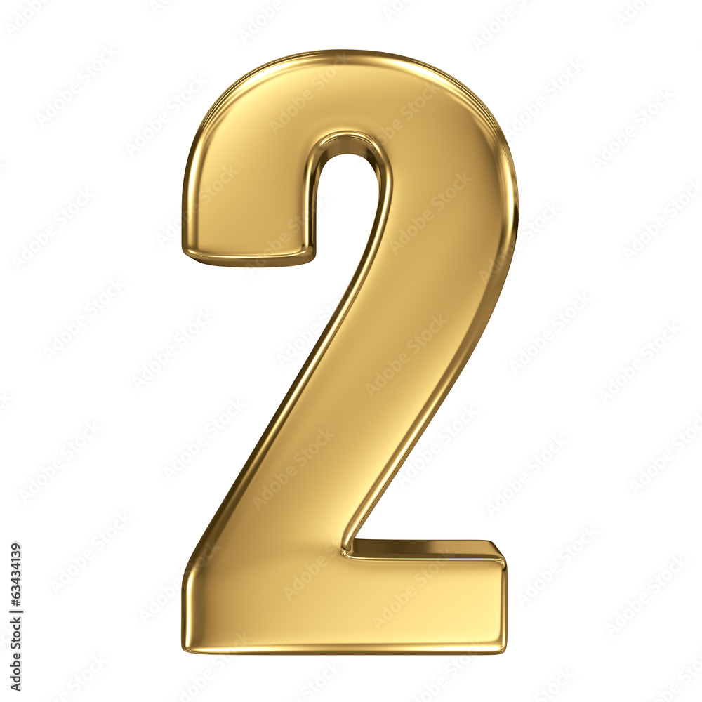 3d golden number collection - 2 Stock Illustration | Adobe Stock