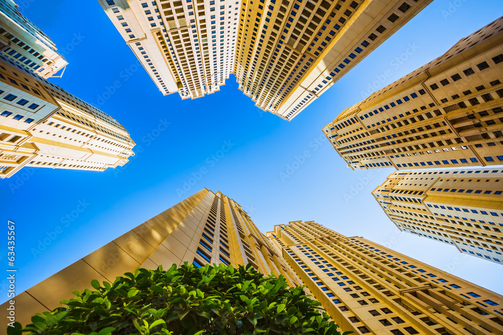 High rise buildings and streets in Dubai, UAE Stock Photo | Adobe Stock