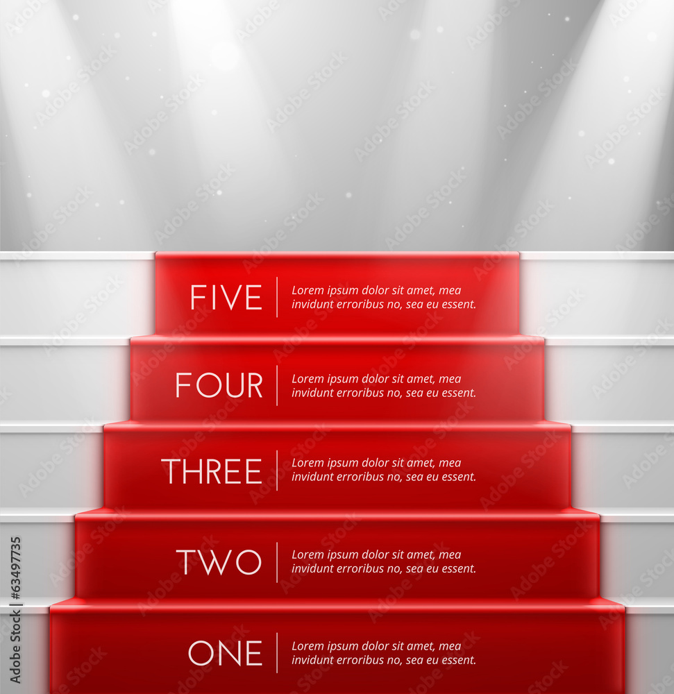 Five steps Stock Vector | Adobe Stock