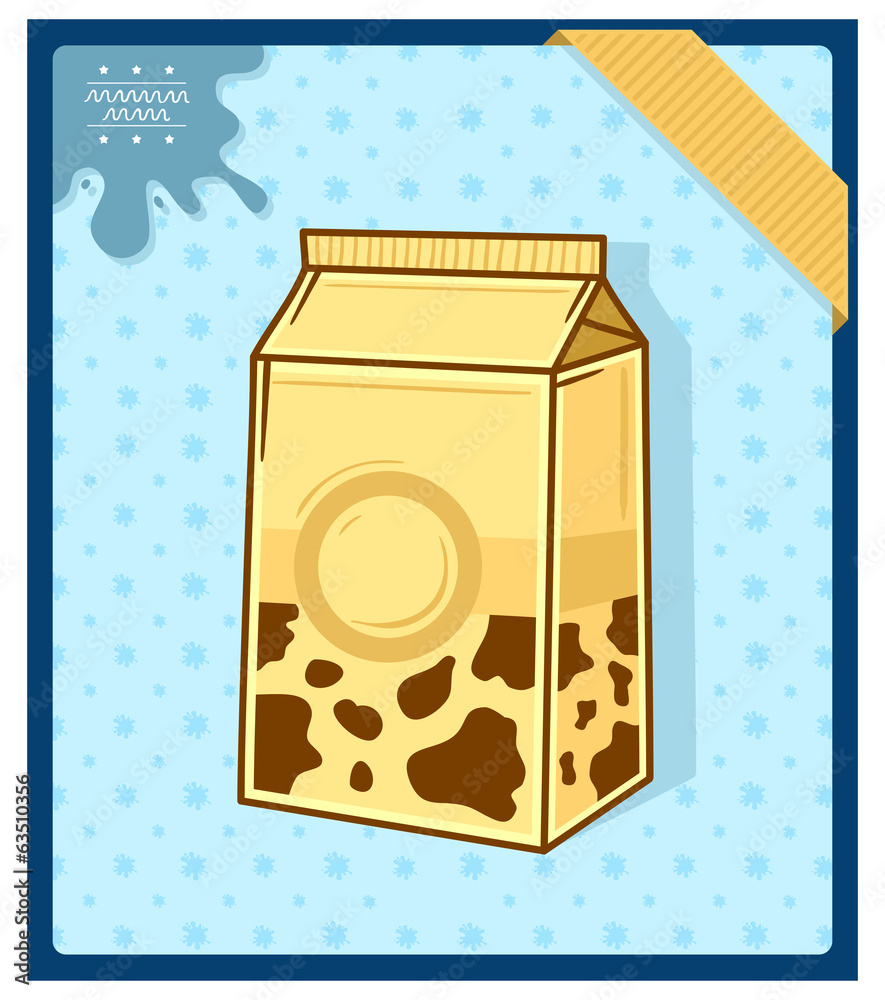 Milk carton poster - Food concept Stock Vector | Adobe Stock