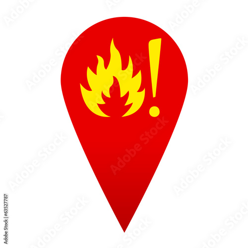 Icono localizacion simbolo incendio ilustración de Stock | Adobe Stock