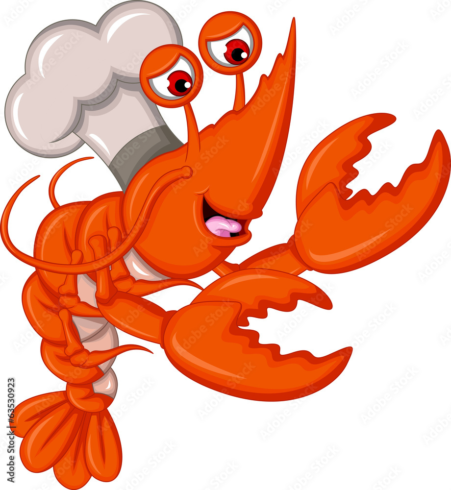 Cartoon Chef lobster Stock Vector | Adobe Stock
