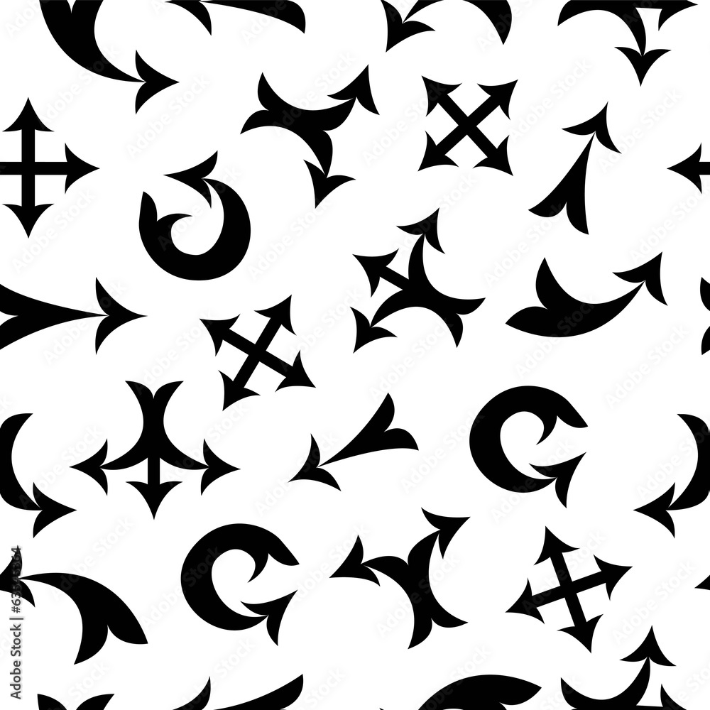 Seamless texture with black pointers. Vector art Stock Vector | Adobe Stock