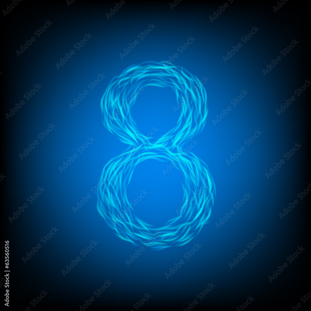 Fire number 8 Stock Vector | Adobe Stock