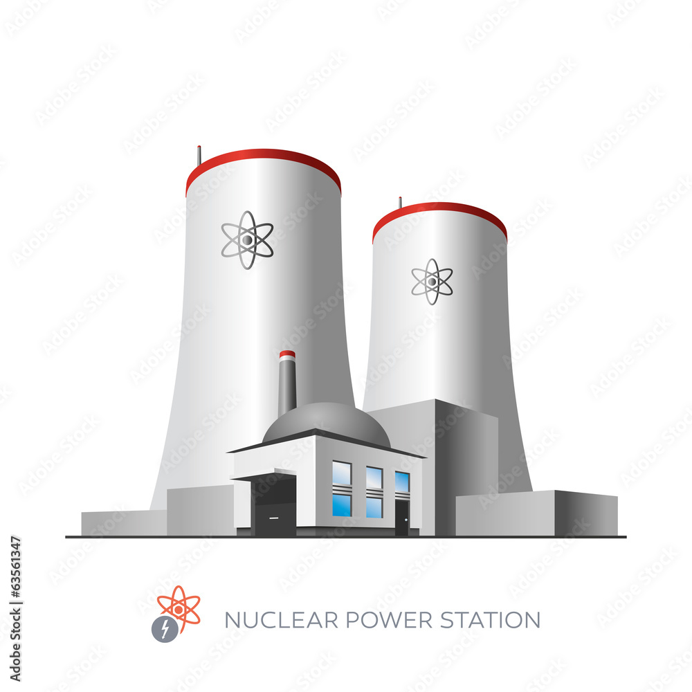 Nuclear power plant Stock Vector | Adobe Stock