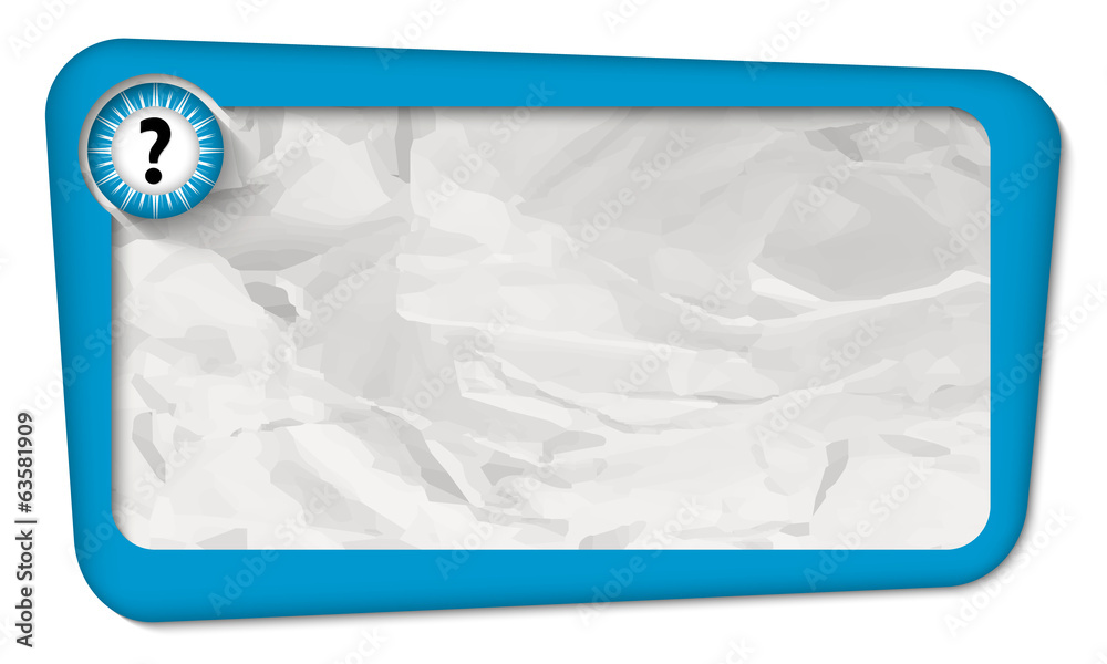 box for insertion text with paper texture and question mark Stock ...