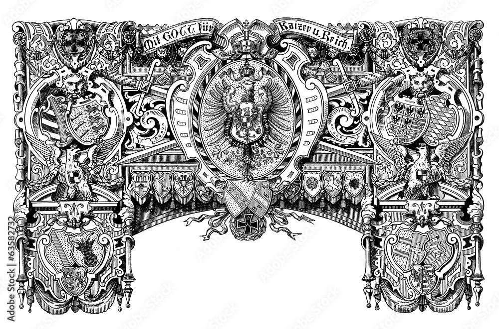 Symbol : German Empire - middle 19th century Illustration Stock | Adobe ...
