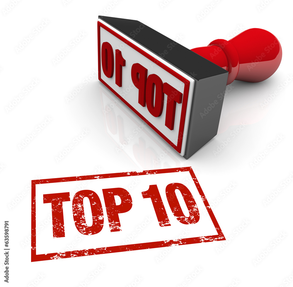 Top 10 Stamp Ten Best Approval Score Rating Review ilustração do Stock ...