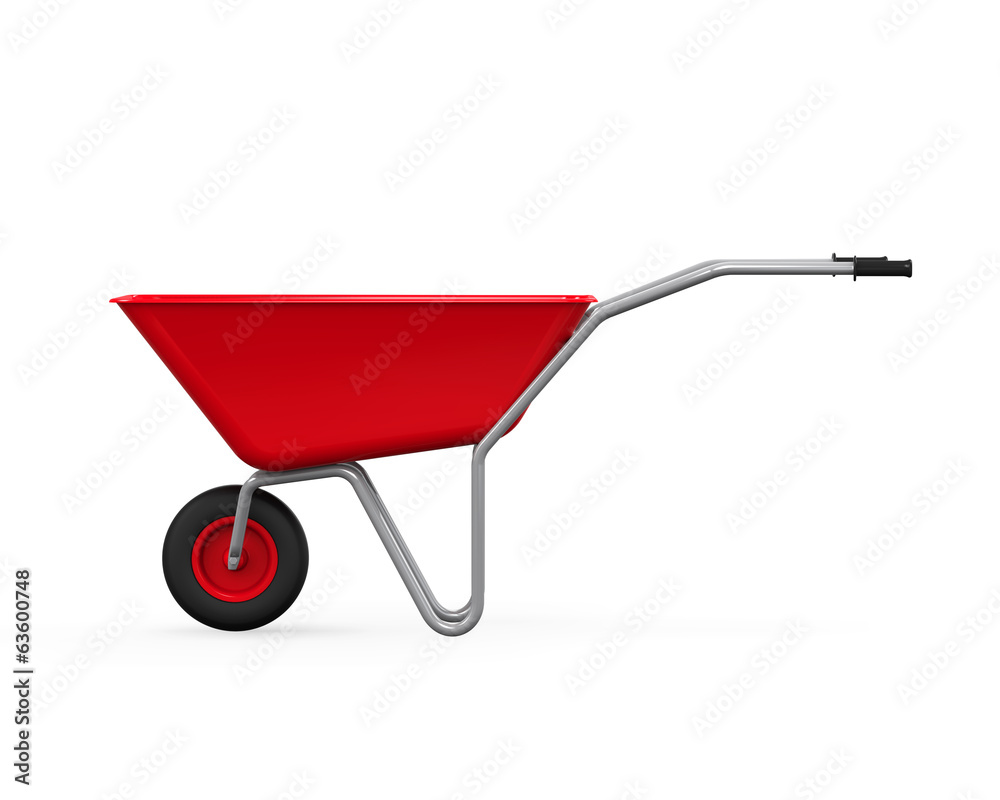 Red Wheelbarrow Stock Illustration | Adobe Stock