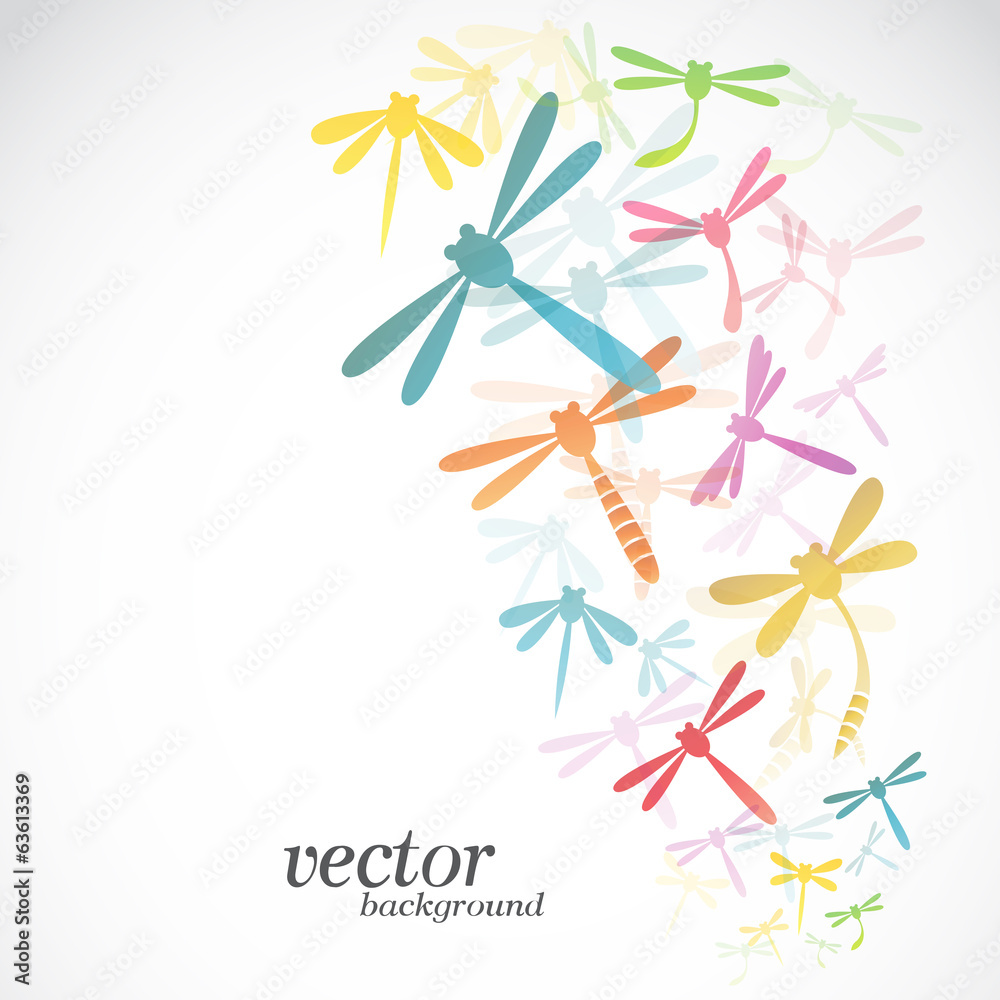 Dragonfly design on white background. Insect. Stock Vector | Adobe Stock