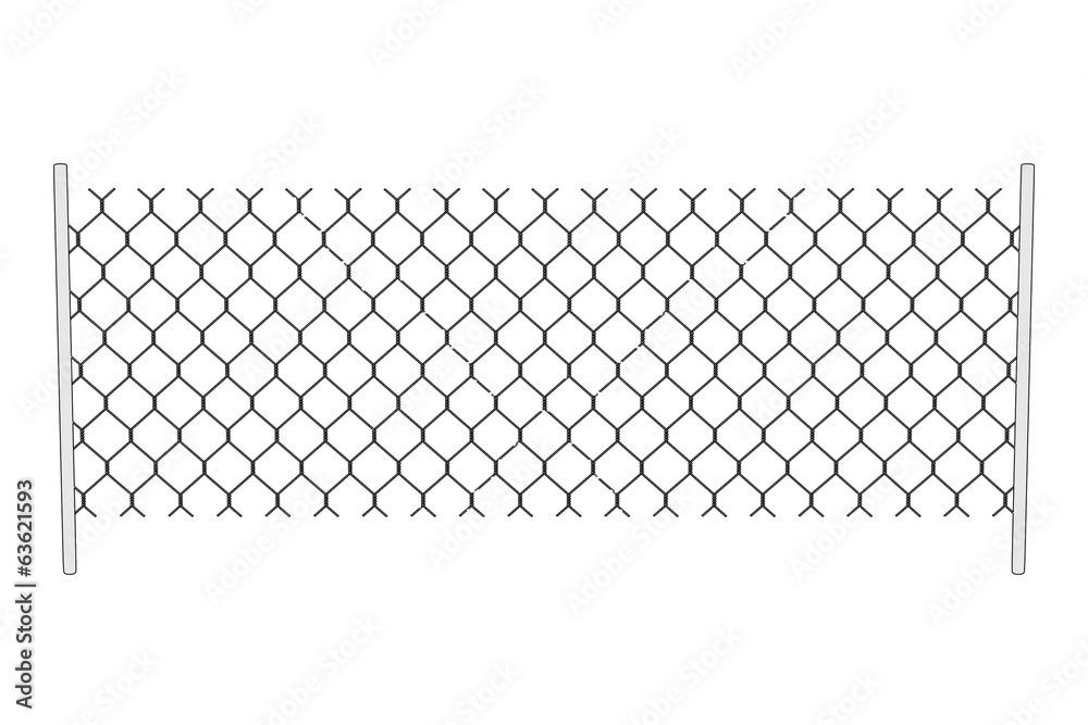 cartoon image of chain fence Stock Illustration | Adobe Stock