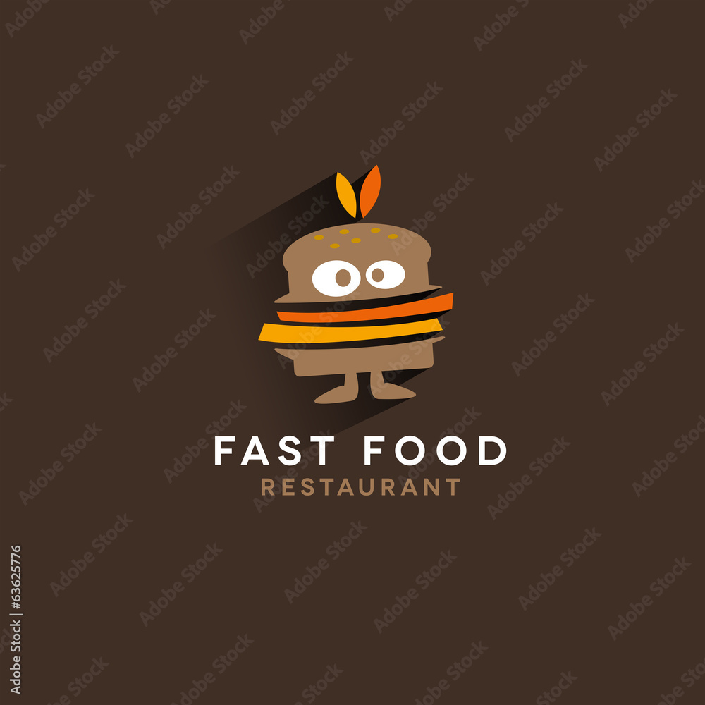 FAST FOOD LOGO, logo restaurant Stock Vector | Adobe Stock