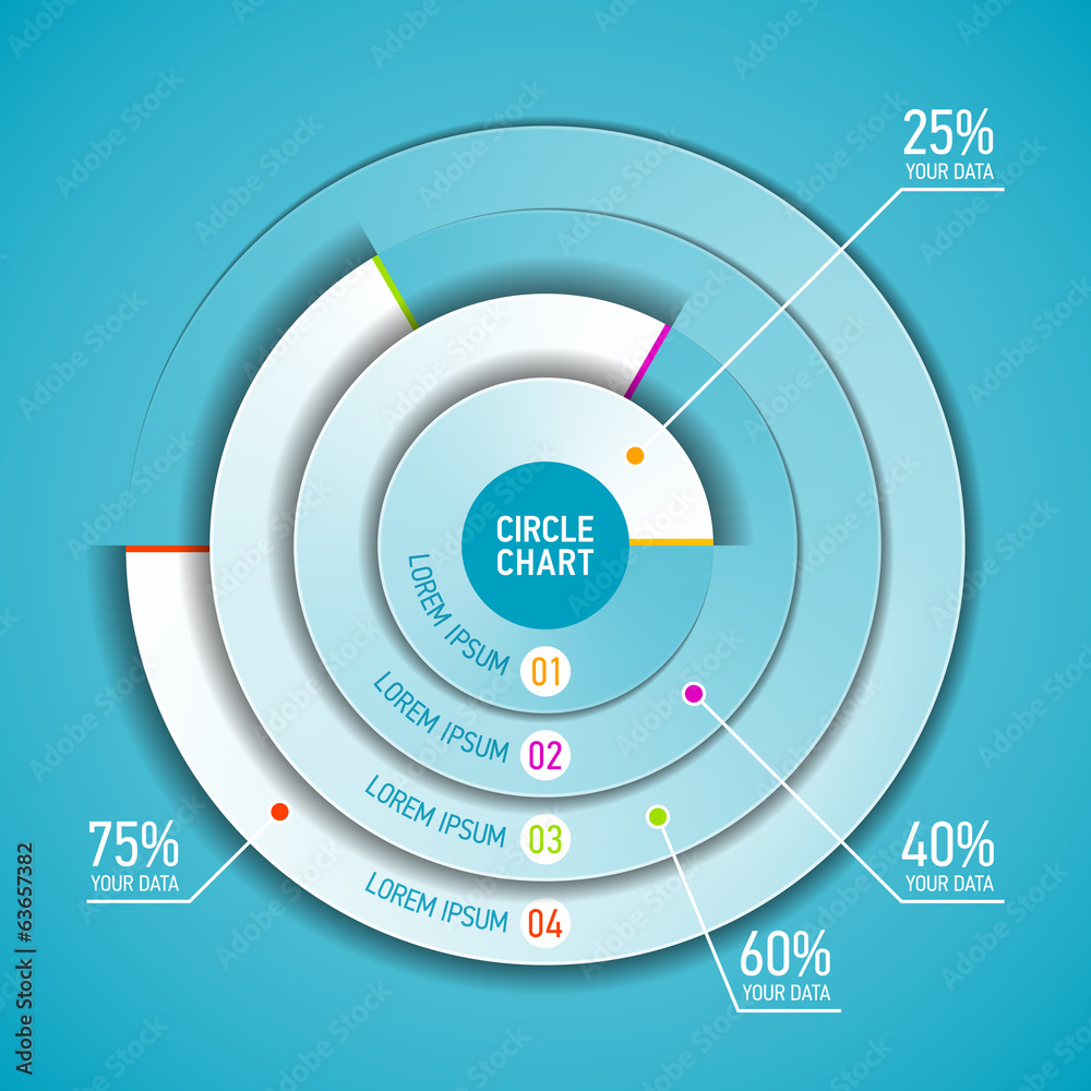 Circle chart infographic template Stock Vector | Adobe Stock