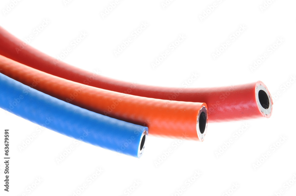 Pressure hose isolated on white background Stock Photo | Adobe Stock