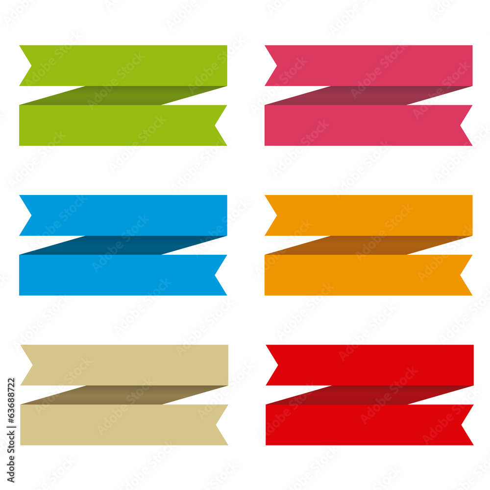 Rótulos cinta doble cruzada, etiquetas para títulos Stock 벡터 | Adobe Stock